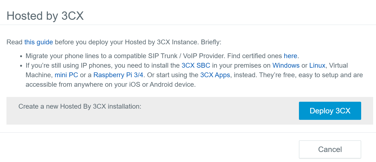 3CX hosting, trials & proof of concept (POC) - 3CX v16 update 6 - Blog
